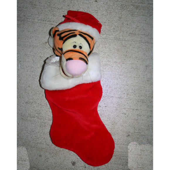 Disney | Holiday | Tigger Disney 2 Plush Head Santa Hat Christmas ...